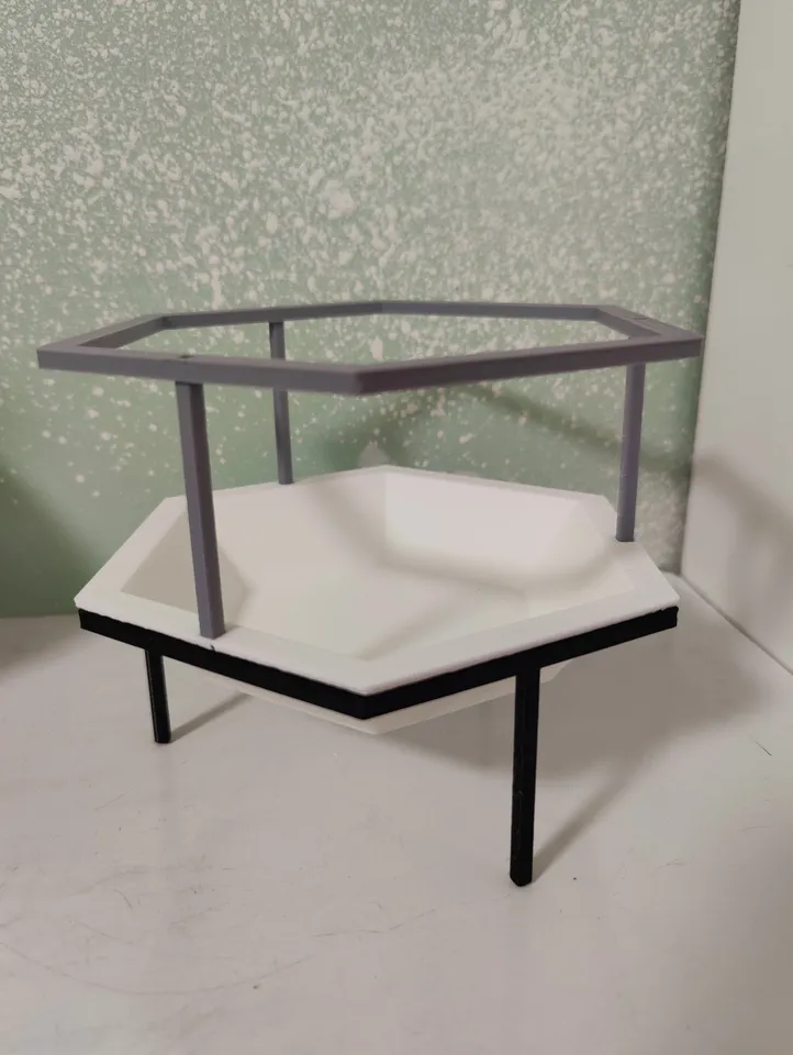 Stacking Hex Supports with Tray by MadTNOTN | Download free STL model ...