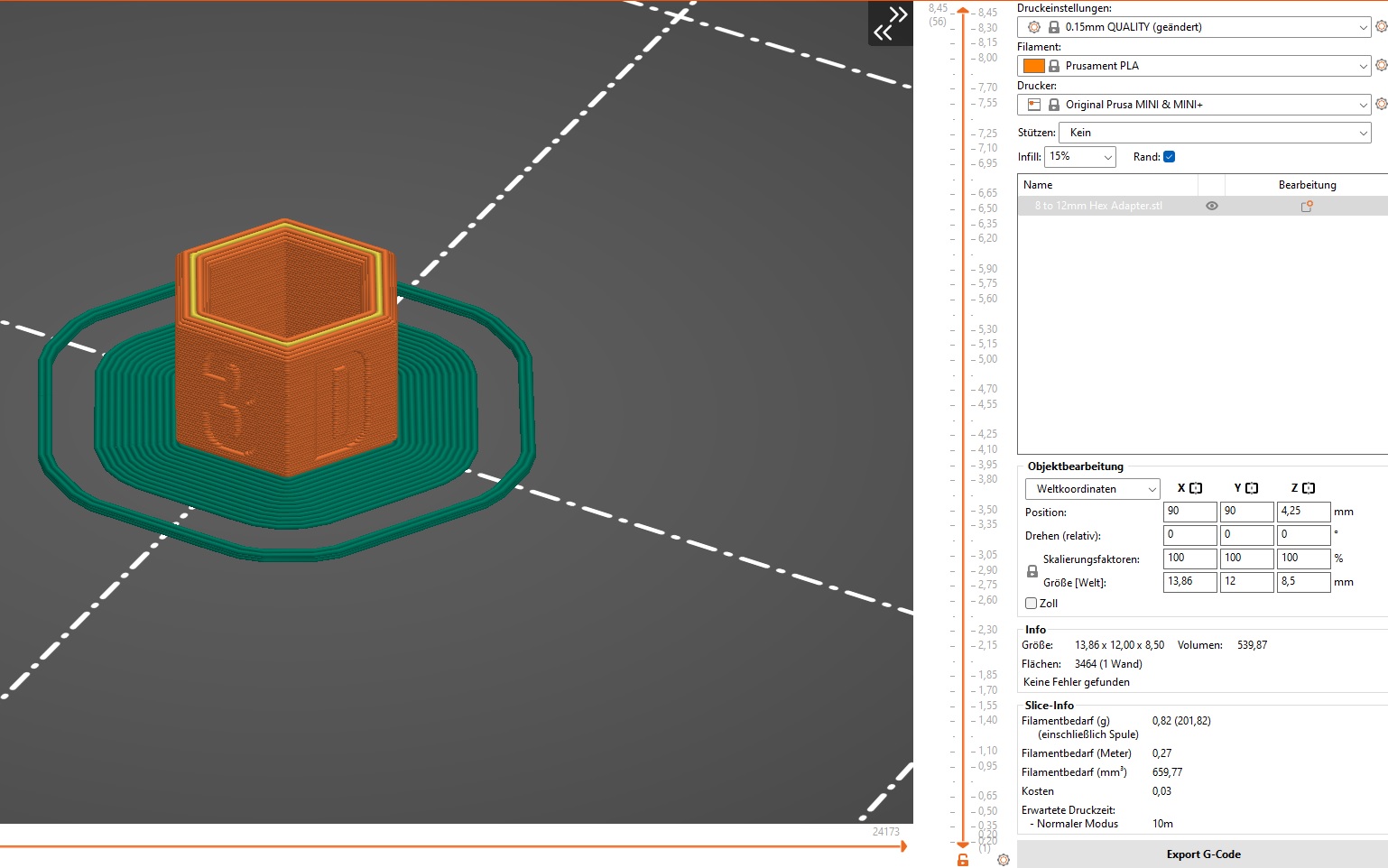 3dsets 8 to 12mm Hex Adapter by sohmorph | Download free STL model ...