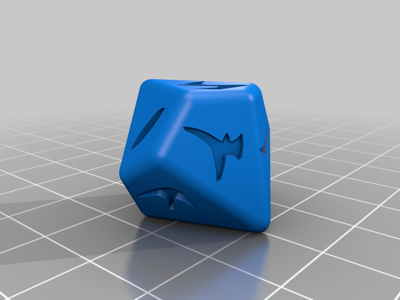 Decahedron dice with Arabic, Roman, Braille, Draconic and Klingon ...