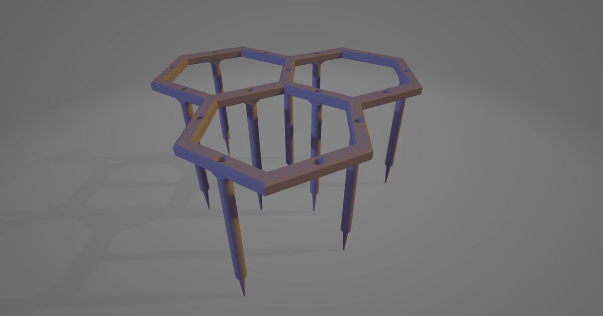 Hexagonal Stackable Plant Support (multiple hexes) by Matrix | Download ...