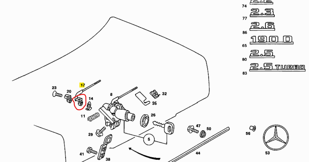 W201 central locking for trunk ( A2017500092 ) by Viktor Nieman ...