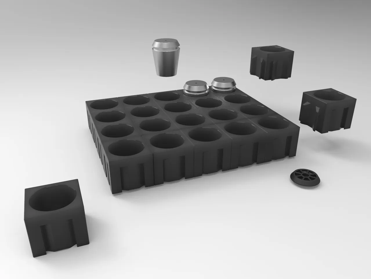 Modular ER40 Collet Rack / Tray / Stand by TechTom | Download free STL ...