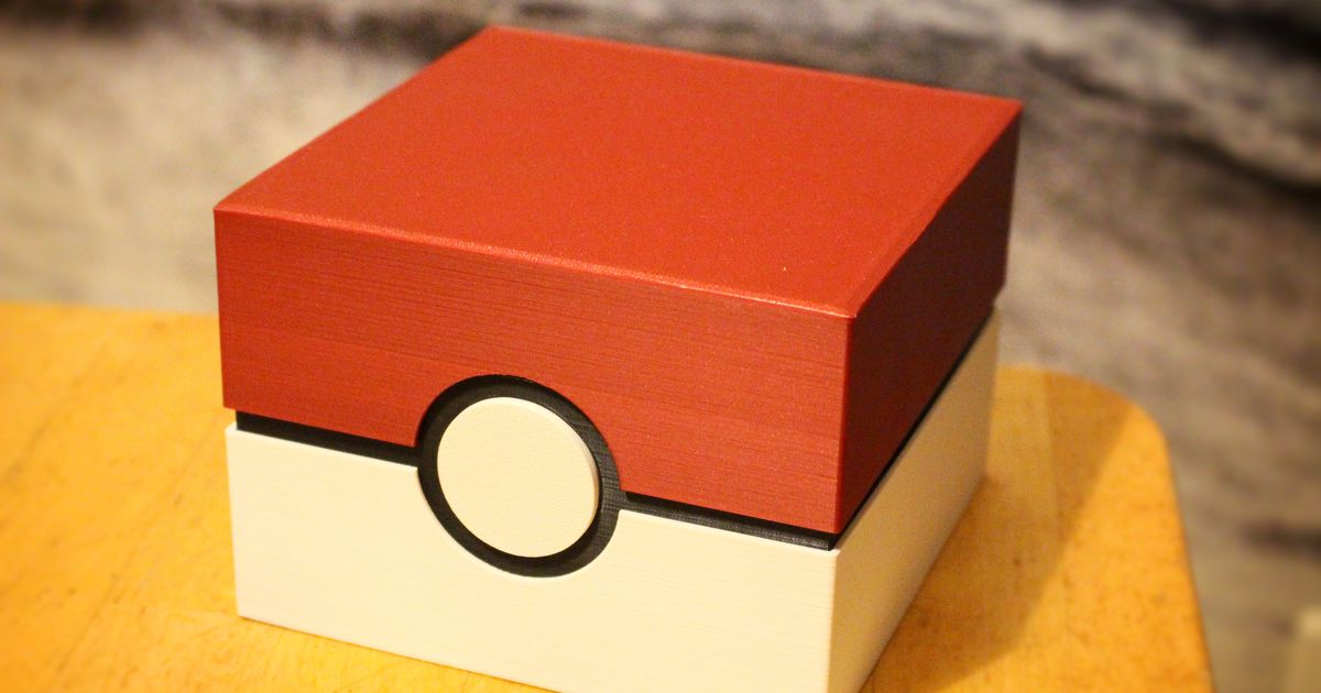 Card Box (Pokeball / Pokemon Box) by Plaste-Metz | Download free STL ...