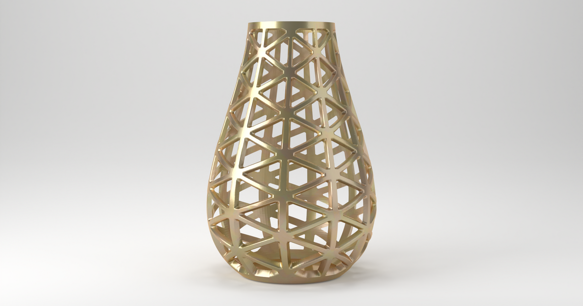 Triangle Lattice Vase by Jason Walker | Download free STL model ...