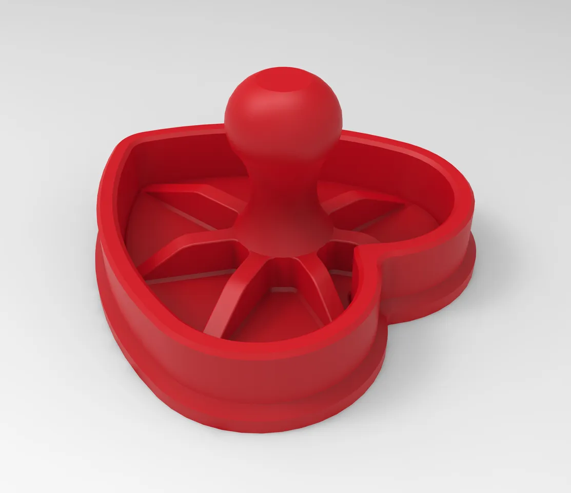 Heart Burger Patty Press by Ken226 | Download free STL model ...