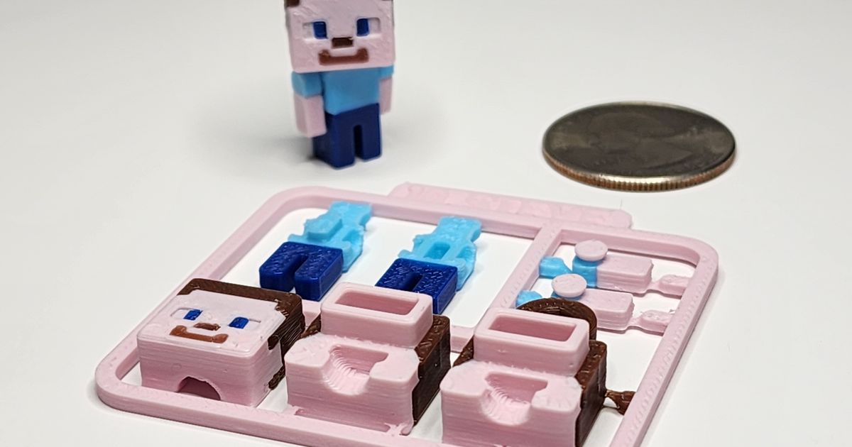 Minecraft-inspired Steve Mini Figure Kit Card/ Keychain by chiz ...