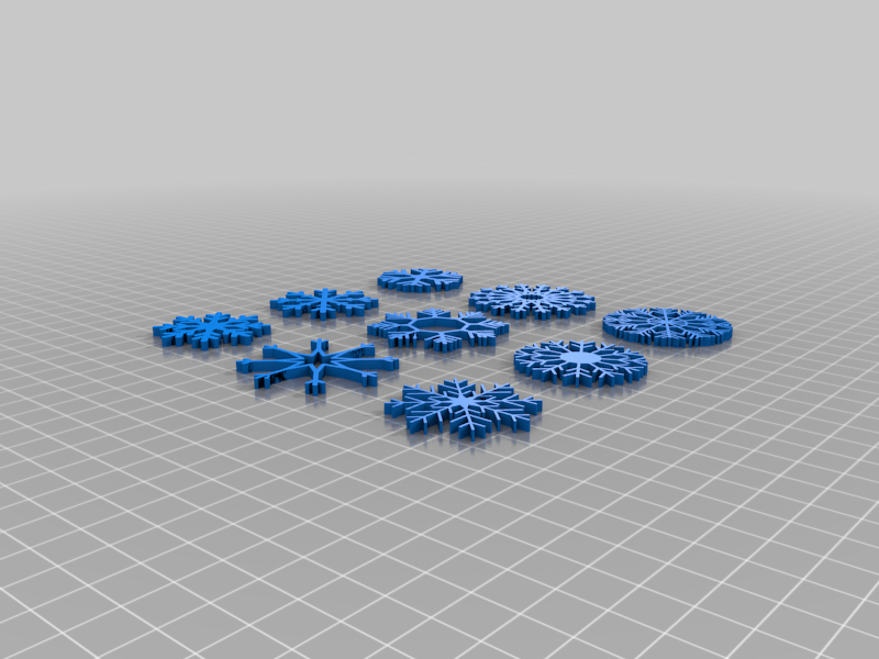 Snowflakes set by pzeleny | Download free STL model | Printables.com