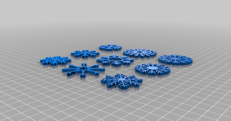 Snowflakes set by pzeleny | Download free STL model | Printables.com