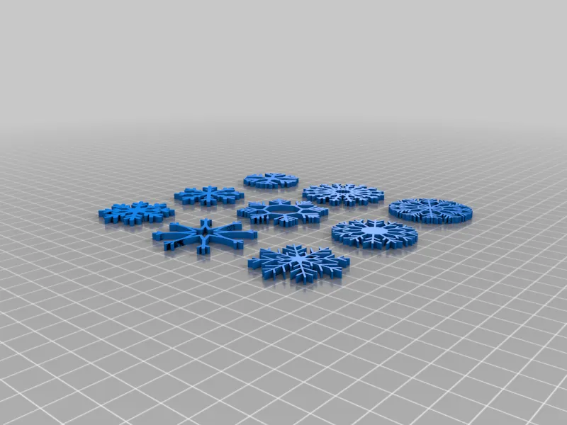 Snowflakes set by pzeleny | Download free STL model | Printables.com