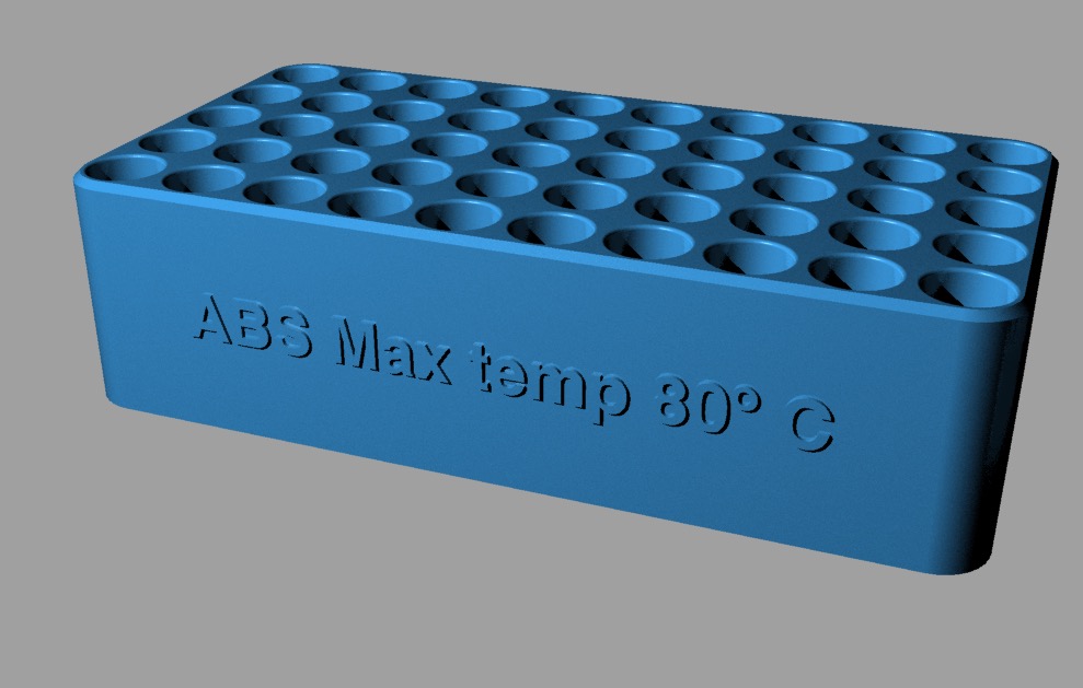 Vial rack for 4 ml (15x45mm) or 12 ml (~15x100mm) vials. by Martin_au ...