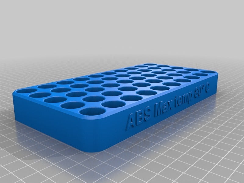 Vial rack for 4 ml (15x45mm) or 12 ml (~15x100mm) vials. by Martin_au ...