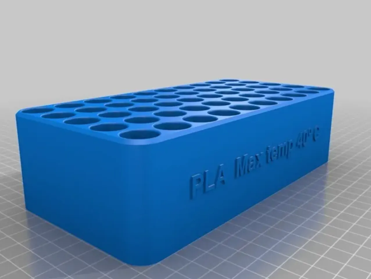 Vial rack for 4 ml (15x45mm) or 12 ml (~15x100mm) vials. by Martin_au ...