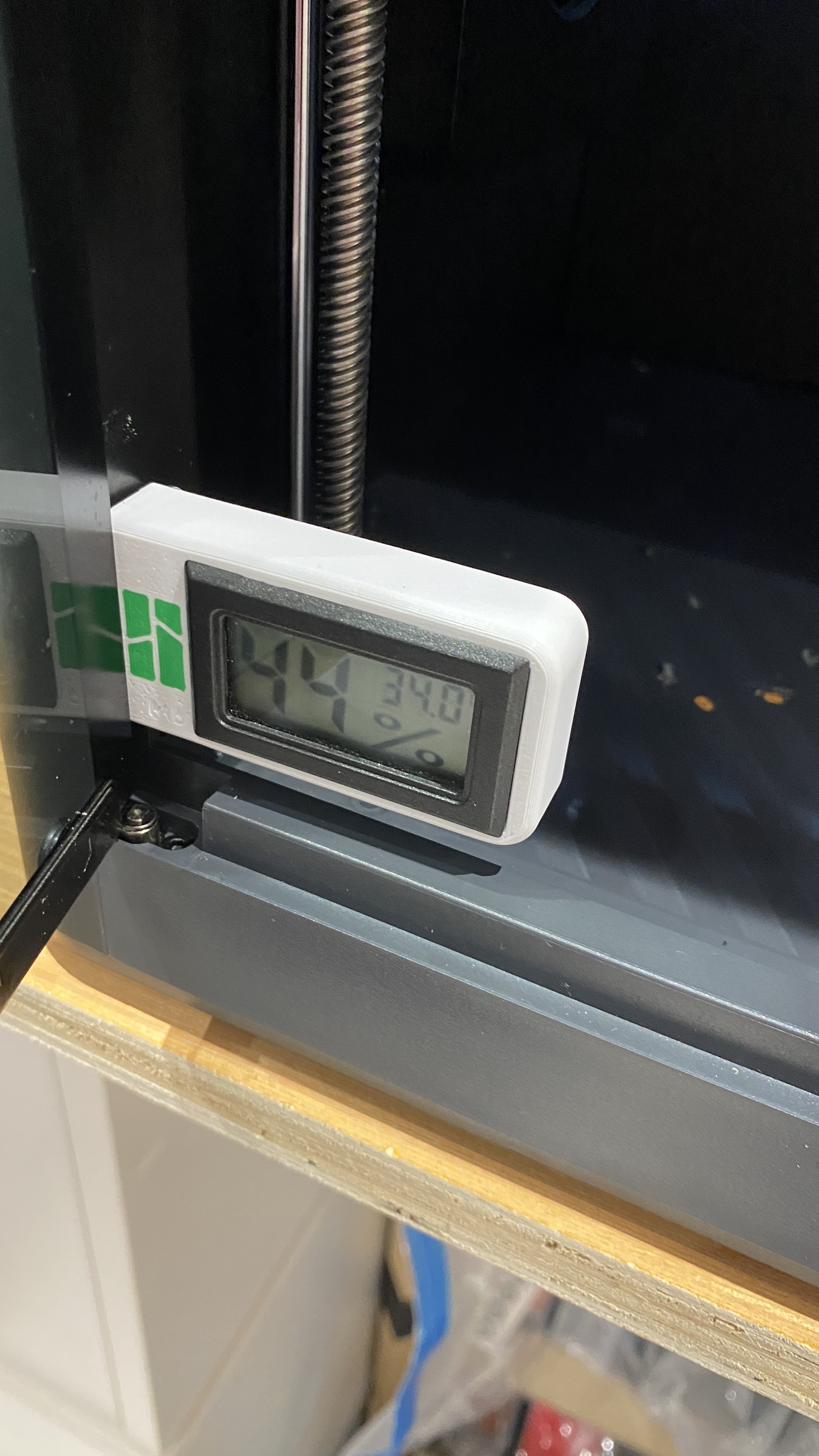 Rounded rectangle Hygrometer magnetic holder for Bambu Lab P1S by ...