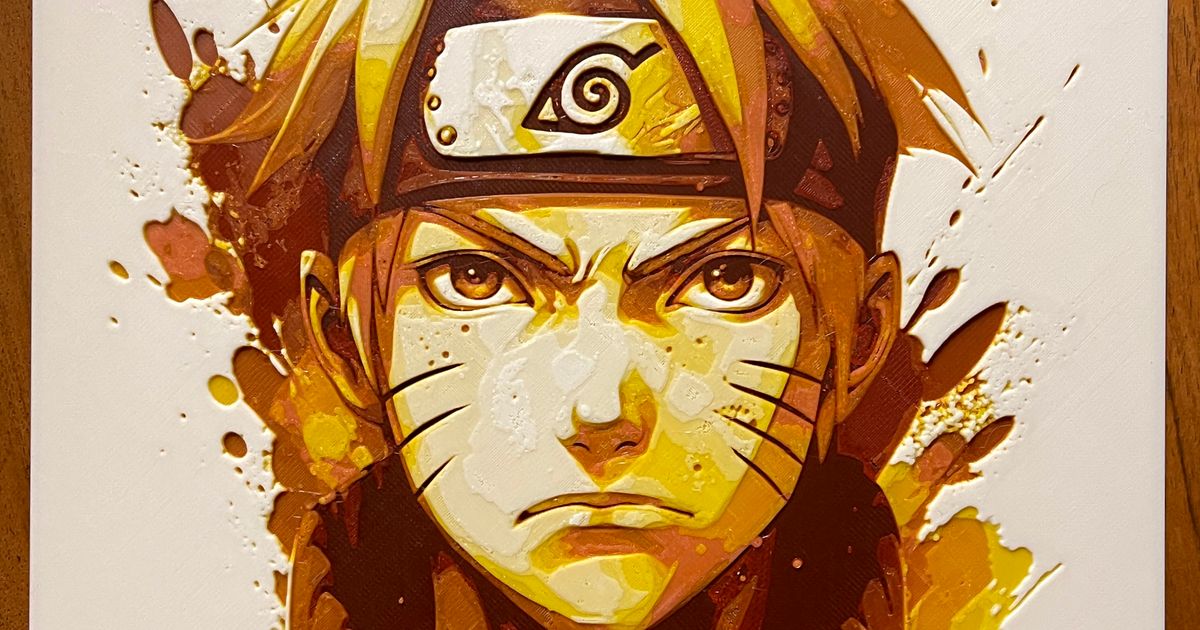 Colorful Naruto Portrait by Robin | Download free STL model ...