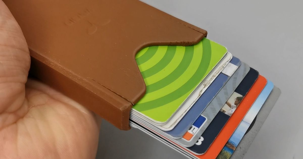 Credit card wallet for ten cards - no supports - cascading flip up by ...