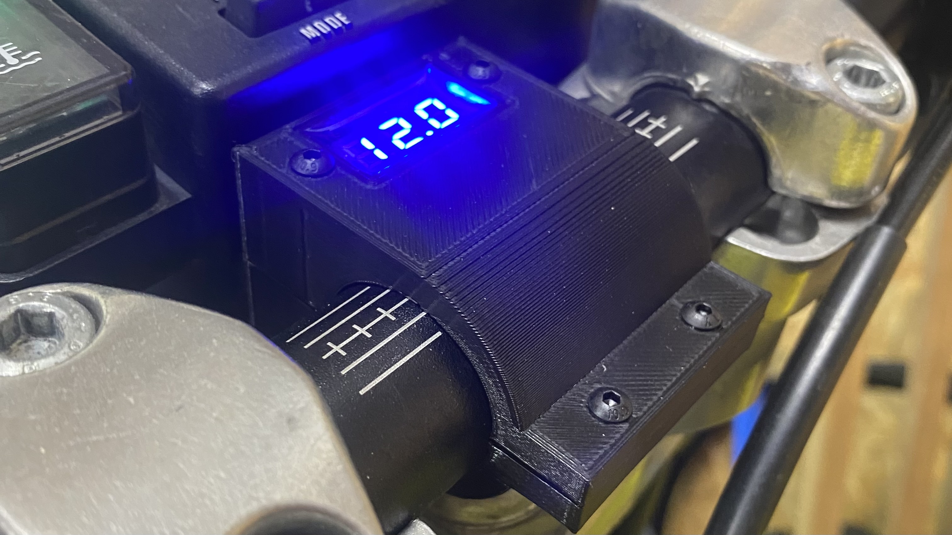 Voltgauge Mount for 22 & 28mm Handlebar, voltage gauge, DRZ by YanThu72 ...