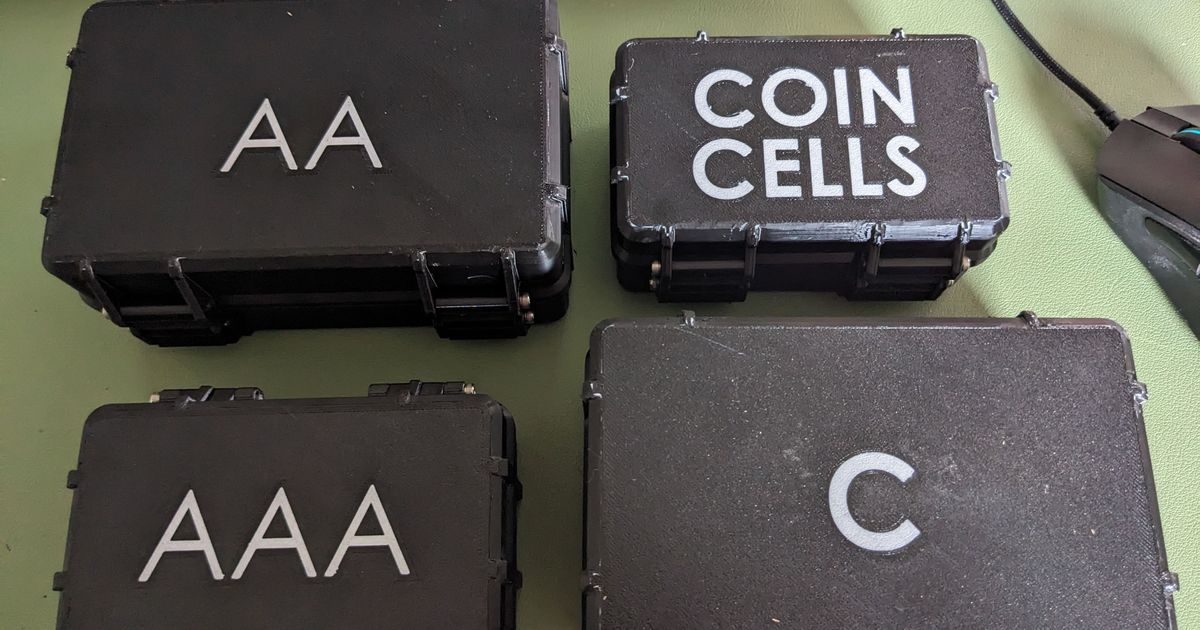 AA Battery Rugged Box Lid with "AA" or "C" Label by mpodella | Download ...
