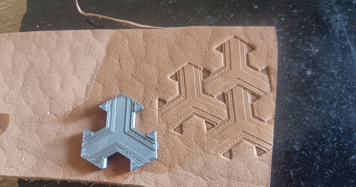 Leather stamp - Triangle by kollonkuri | Download free STL model ...