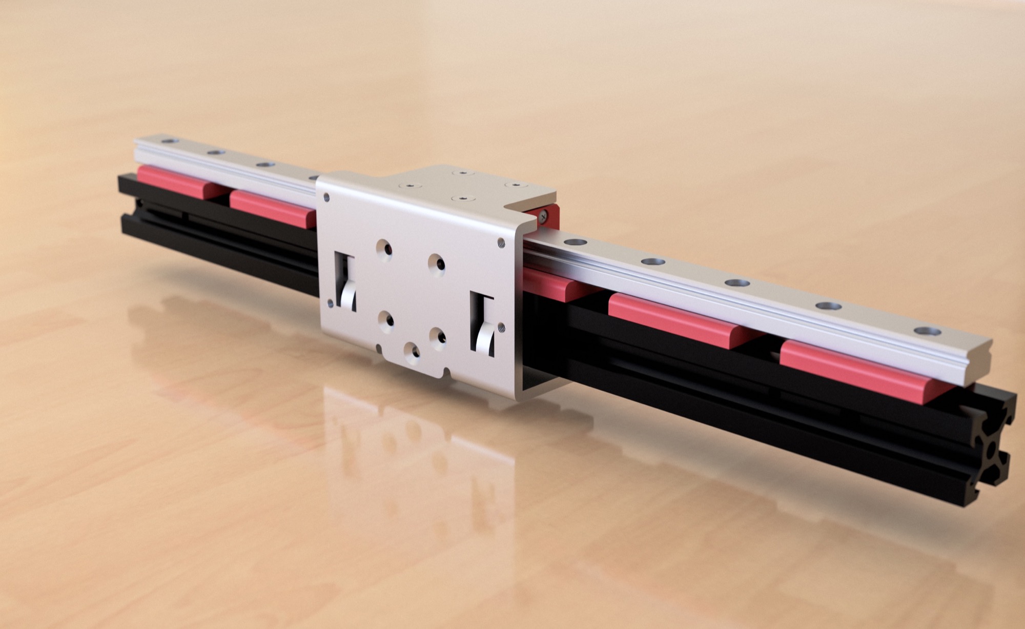 CAD model of WHAMBAM Universal X Gantry Plate Linear Rail Kit by ...