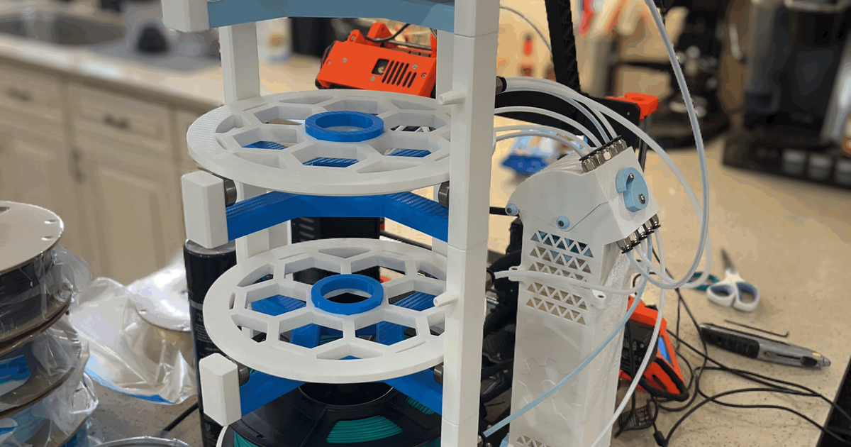 Stackable horizontal spool holder by Thadd Selden | Download free STL ...