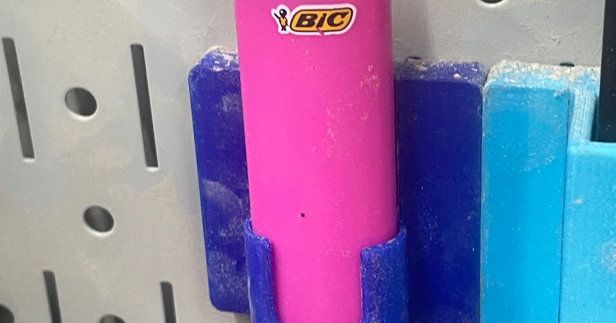 Wall Control Bic lighter Holder by Themontashu | Download free STL ...