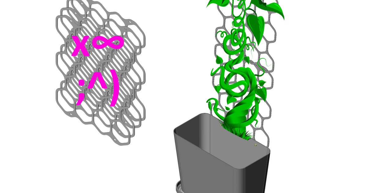 Modular Plant Trainer/Climber with Pot by ANTALIFE | Download free STL ...