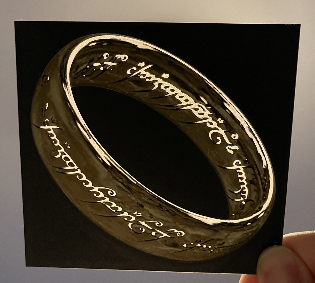 One Ring - Dual Print and Lithophane - Hueforge Print by cyanidesugar ...