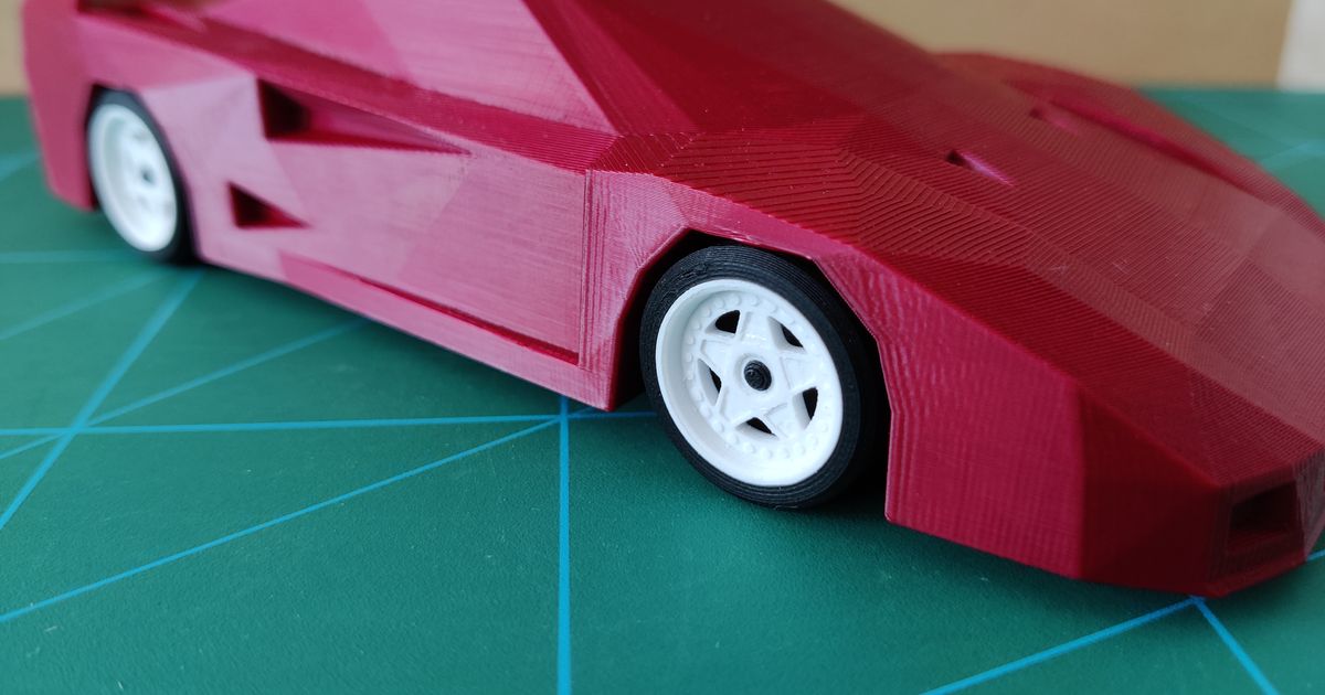 Low Poly Ferrari F40 Wheels - Remaster by Tombry | Download free STL ...