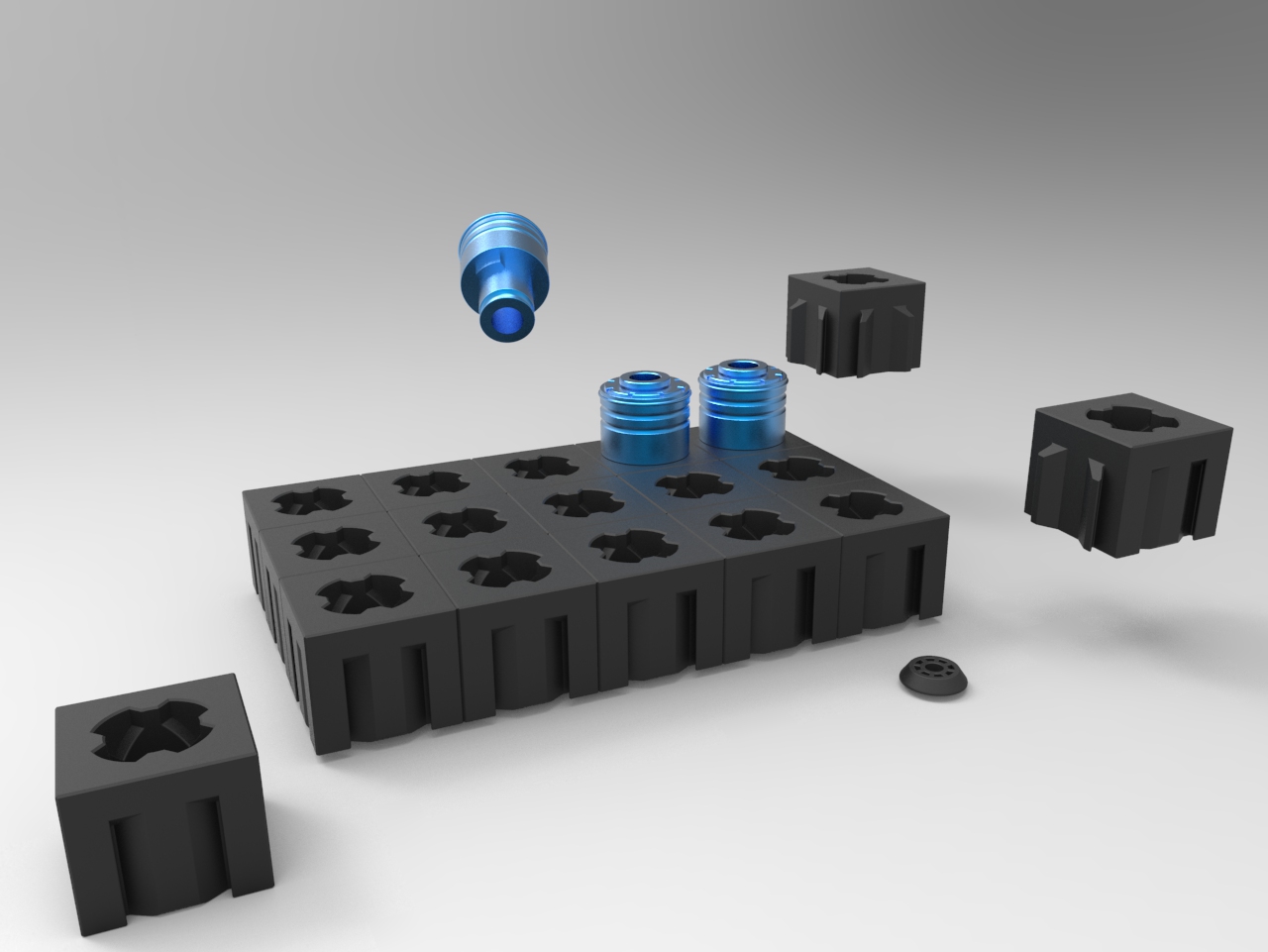 Modular Quick Change Insert 19mm Rack / Tray / Stand by TechTom ...