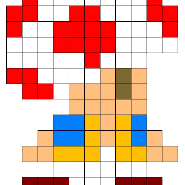 Mario Toad Pixel