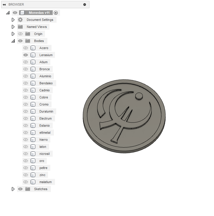 Mistborn Allomantic Metals as coins by Mirimeh | Download free STL ...