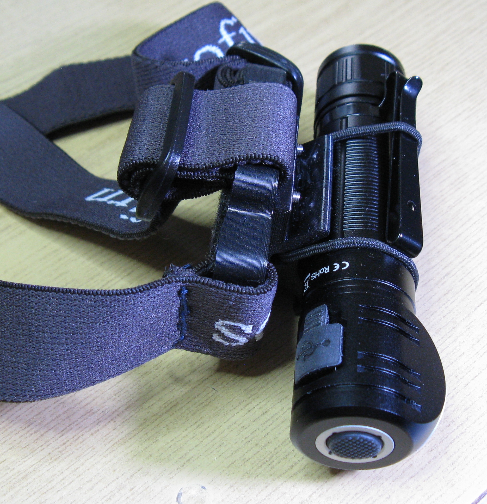 Headlamp right-angle lamp headstrap quickrelease mount by 3dloh ...