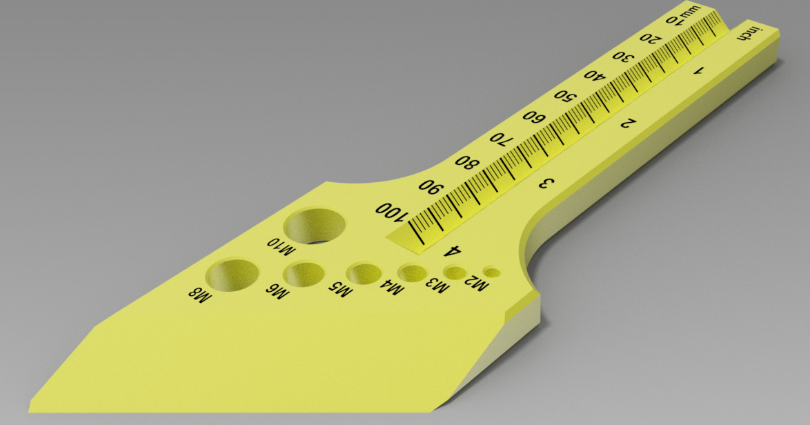 Scrape Measure - Print Bed Scraper por Joker | Descargar modelo STL ...