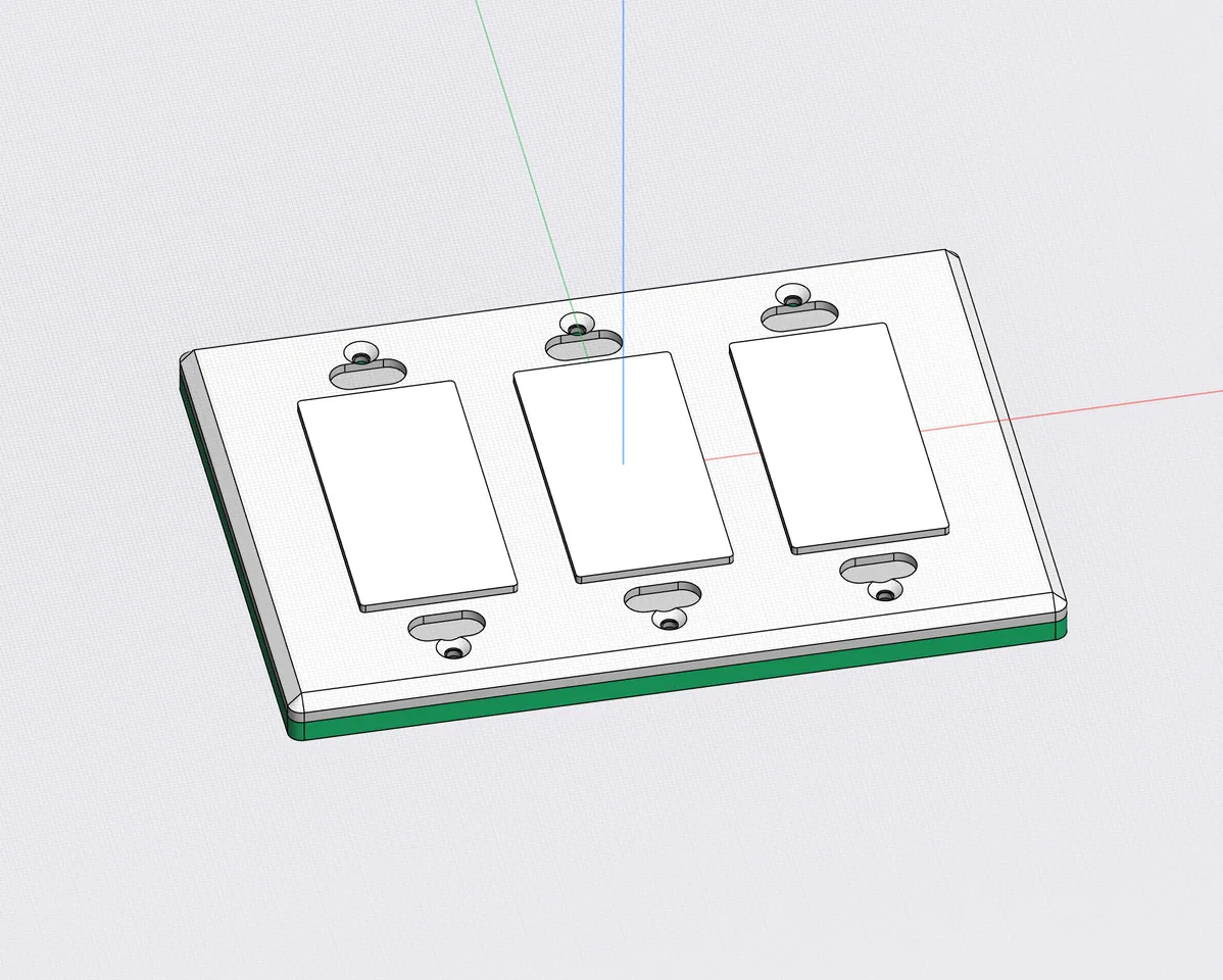 Lutron Light Switch Frame and Spacers (3-gang) by SirPrintsALot ...
