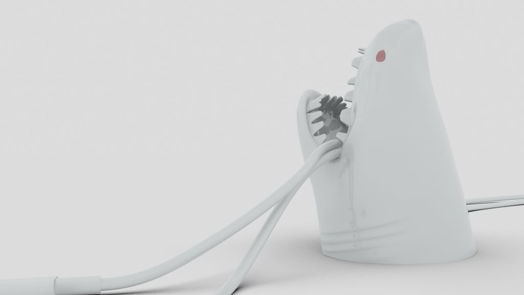 Shark! Desktop Cable Holder by notcolin | Download free STL model ...