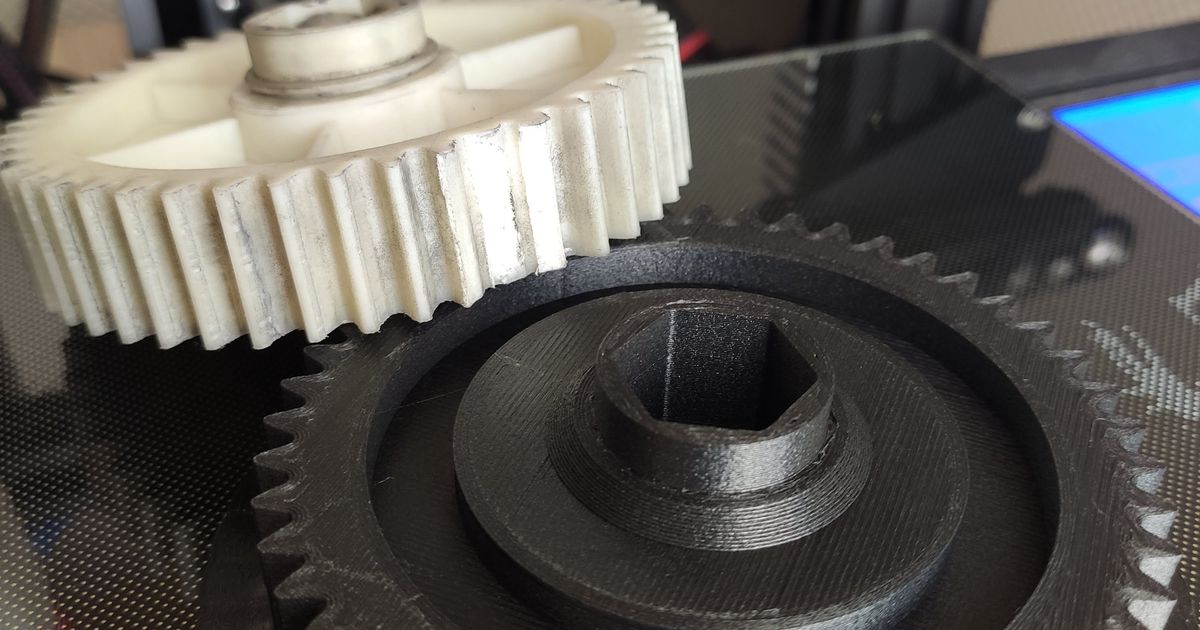 Spur gear for Fellowes paper shredder by PAPIGLO 3D printing services ...