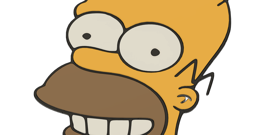 how to draw homer simpson head