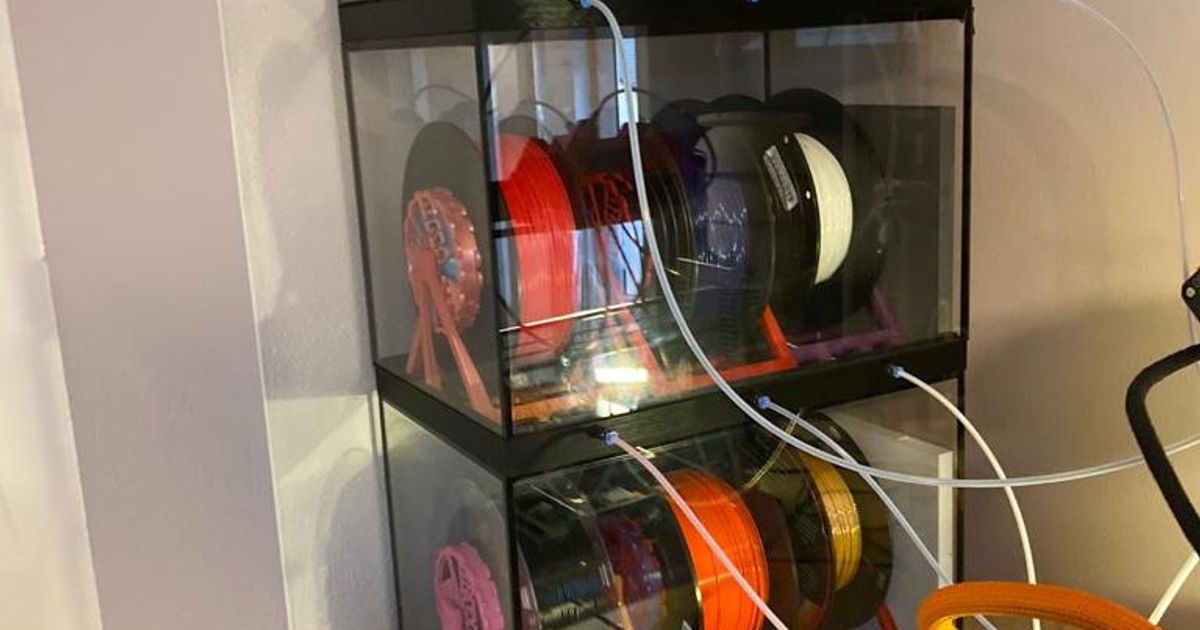 Filament Dry Spool Rewind Box for MMU +(Remix) by M_Key | Download free ...