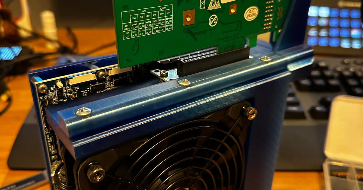 AM69 StarterKit Fan Case and PCIe Riser/Holder by Andrei Aldea ...