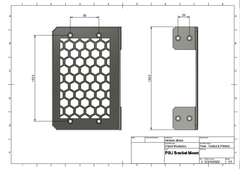 PSU Mount Kit by Michele Ottone | Download free STL model | Printables.com