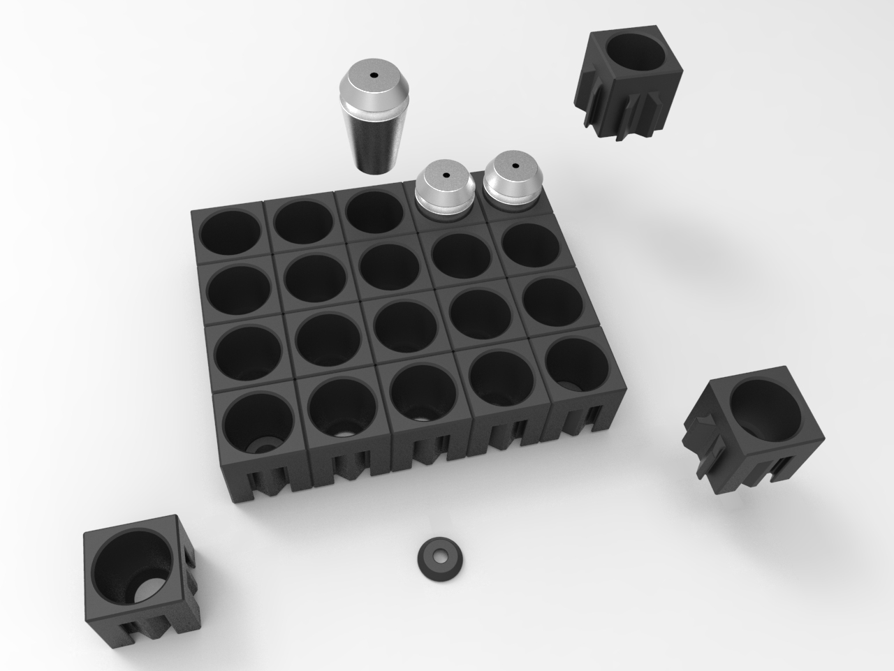 Modular ER16 Collet Rack / Tray / Stand by TechTom | Download free STL ...