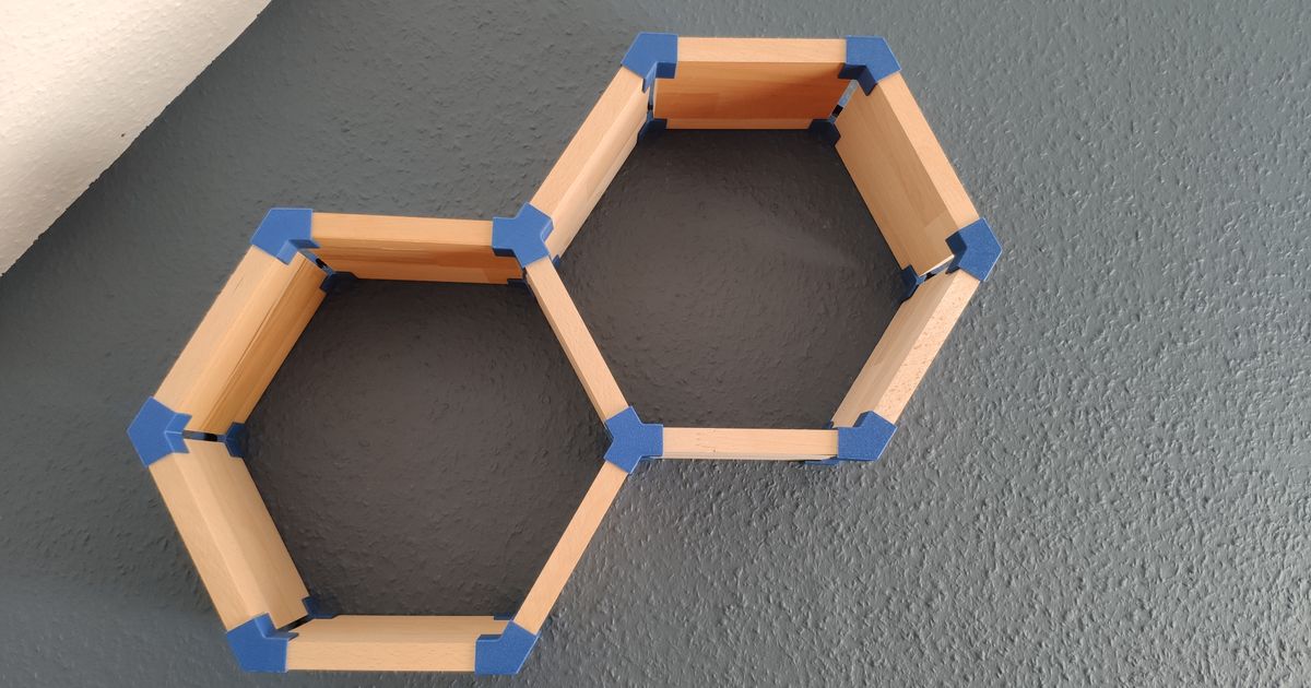 Hexagon Shelf System by diealtebremse | Download free STL model ...