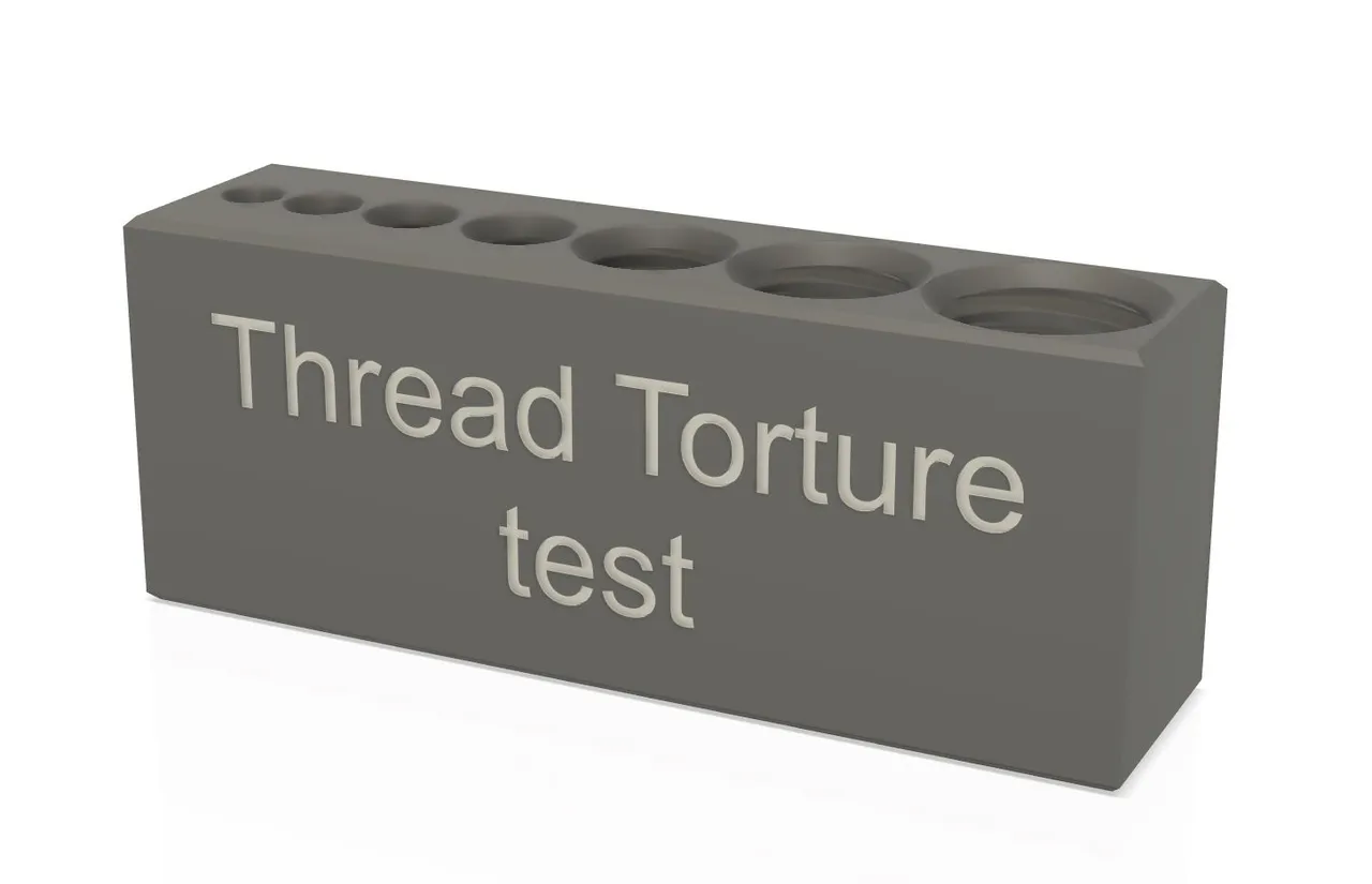 Thread Tolerance Torture test by SolarSailor | Download free STL model ...