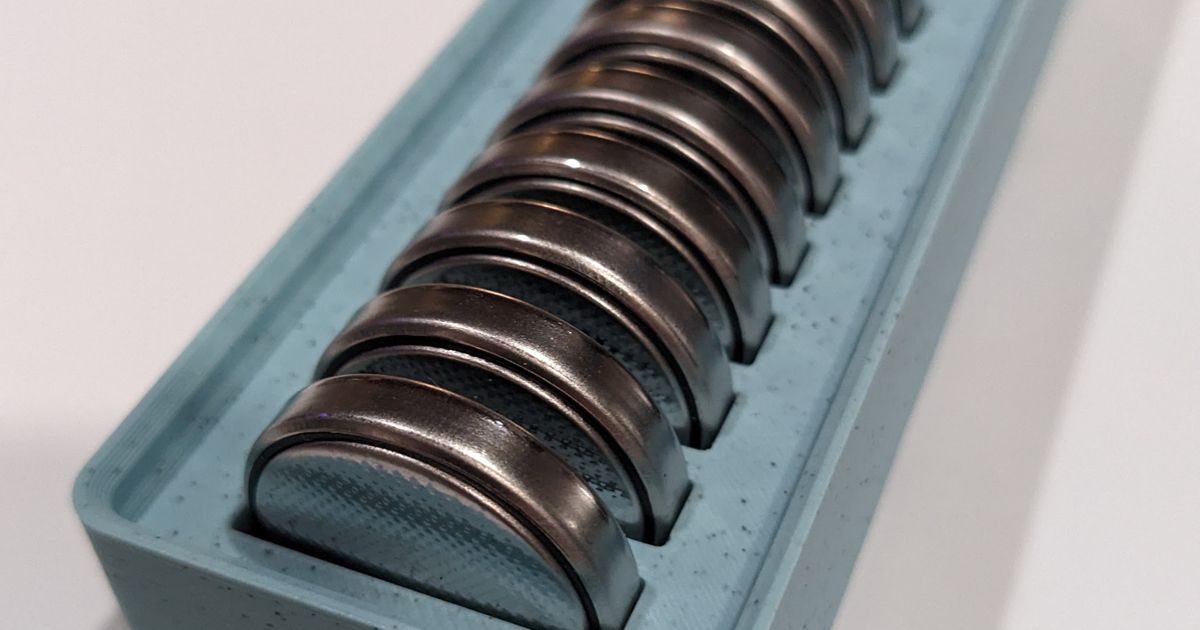 CR2450 Coin Cell Battery #Gridfinity by Ben Scholer | Download free STL ...