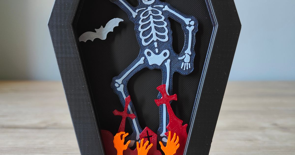 Skeleton Coffin Box by TheCraftyMaker | Printables Store