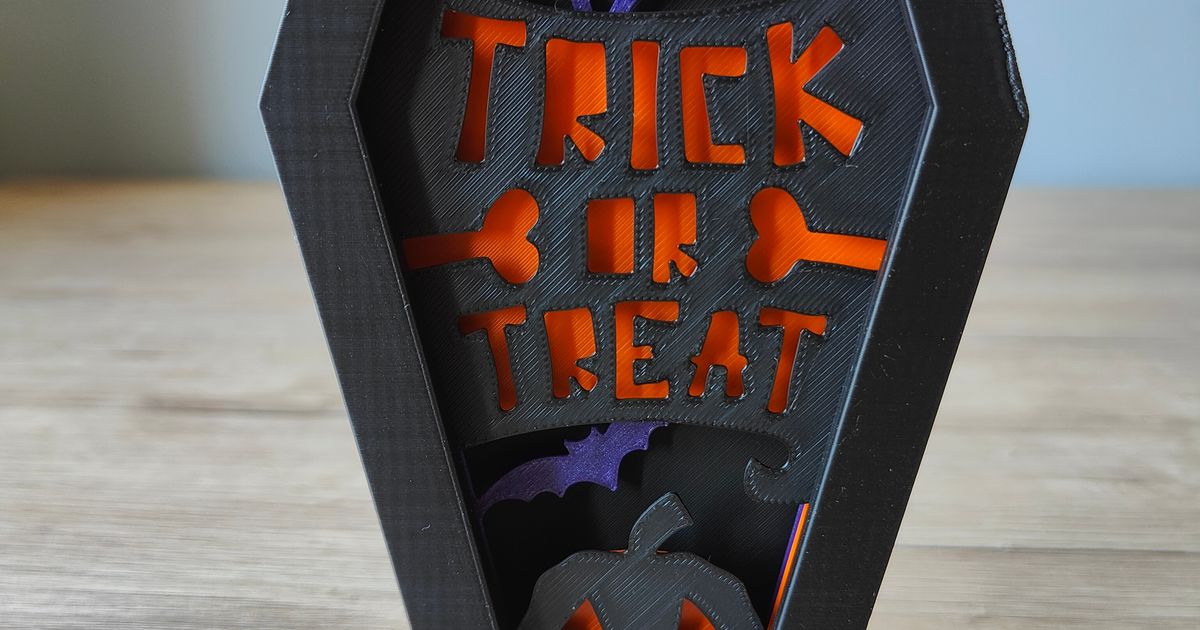 Trick or Treat Coffin Box by TheCraftyMaker | Printables Store