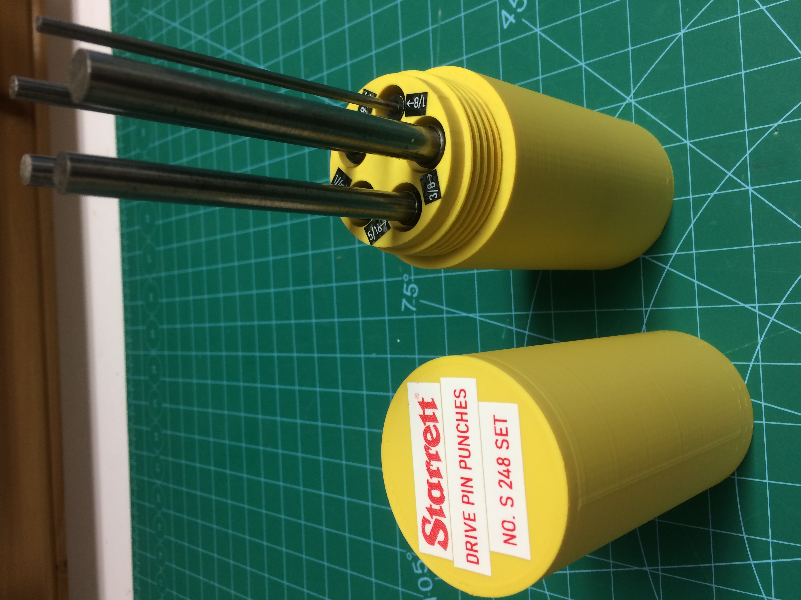 Cylindrical Case For Starrett S248 Long Drive Pin Punch Set By Tuxedo Download Free Stl Model