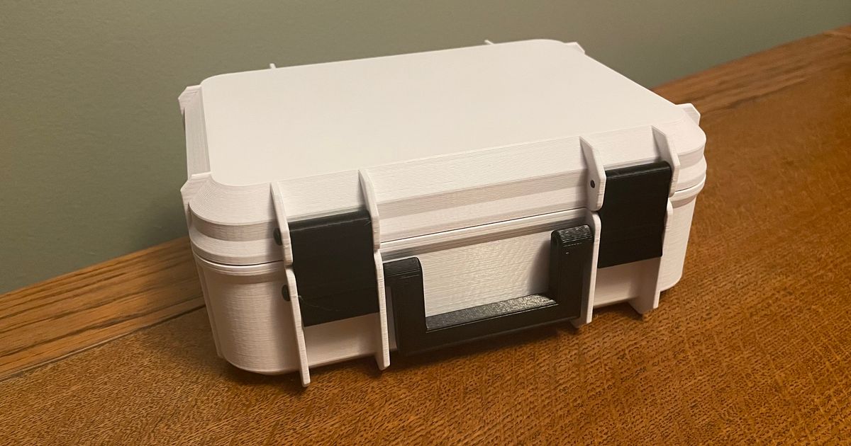 Rugged Box with Handle (1 File and All Parametric) by Scoott | Download free STL model ...