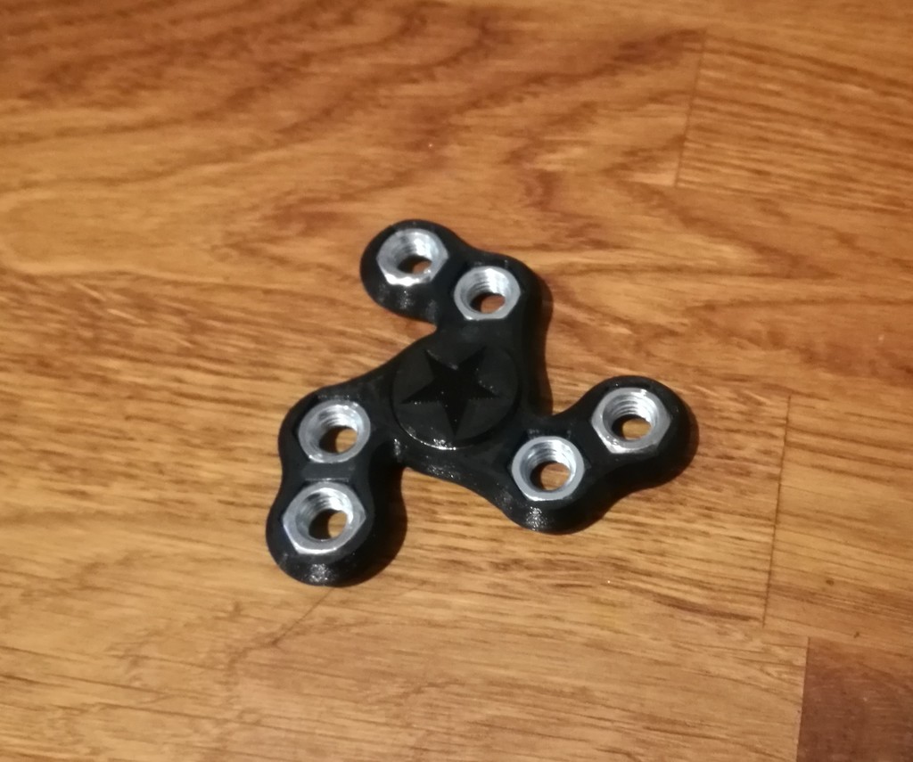 The six nut spinner (tri spinner fidget) by Pontus K | Download free ...