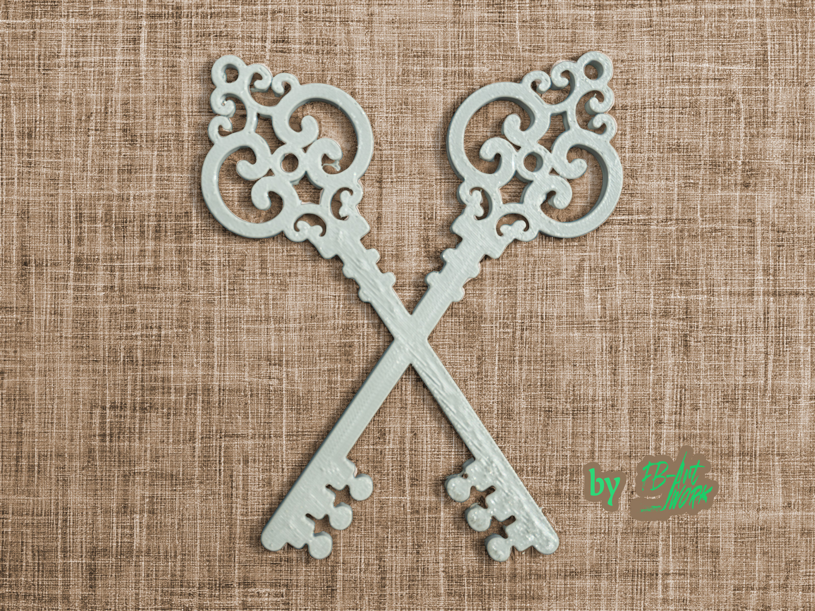 Ornament Crossed Keys by FB-Artwork | Download free STL model ...